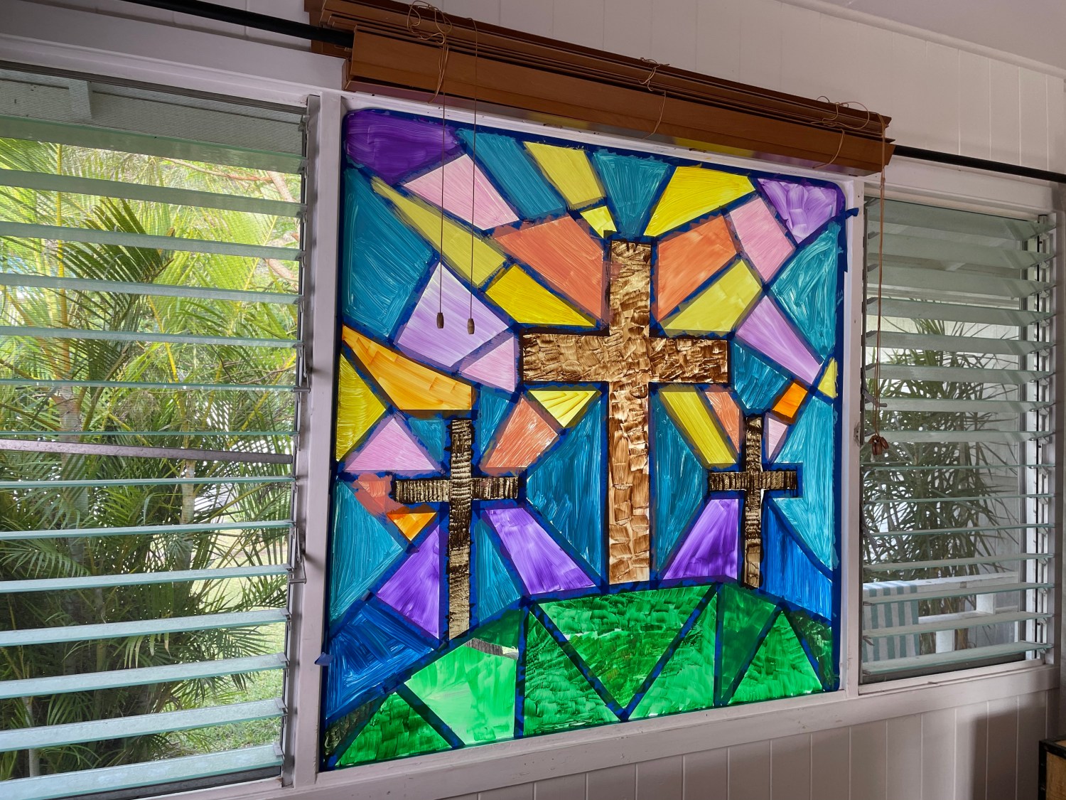 DIY STAINED GLASS WINDOW – Paint a Beautiful Stained Glass Window in ...